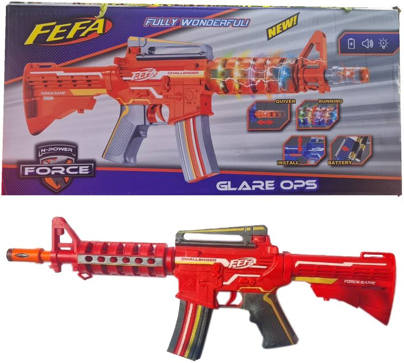 HALO NATION Electric M16 M4 Gun Rotating Flash Light Gun Vibration ...