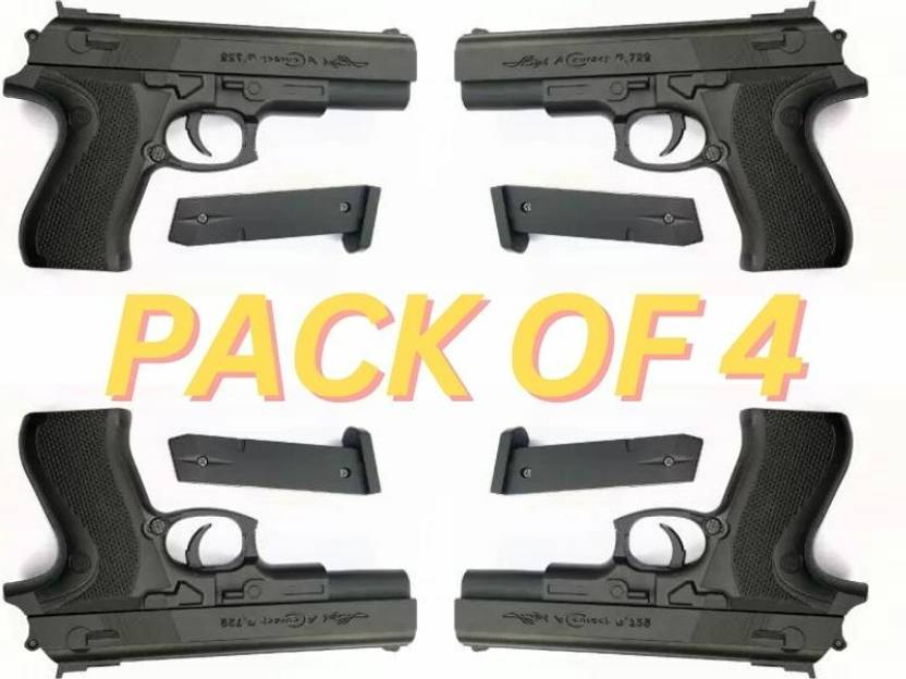 weezly Toy Gun Pistol P729 Combo Pack of 4 with 800 Bullets Guns ...