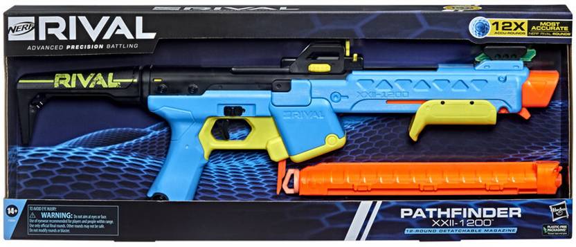 Nerf Rival Pathfinder XXII-1200 Blaster with 12 Rival Accu-Rounds Guns ...