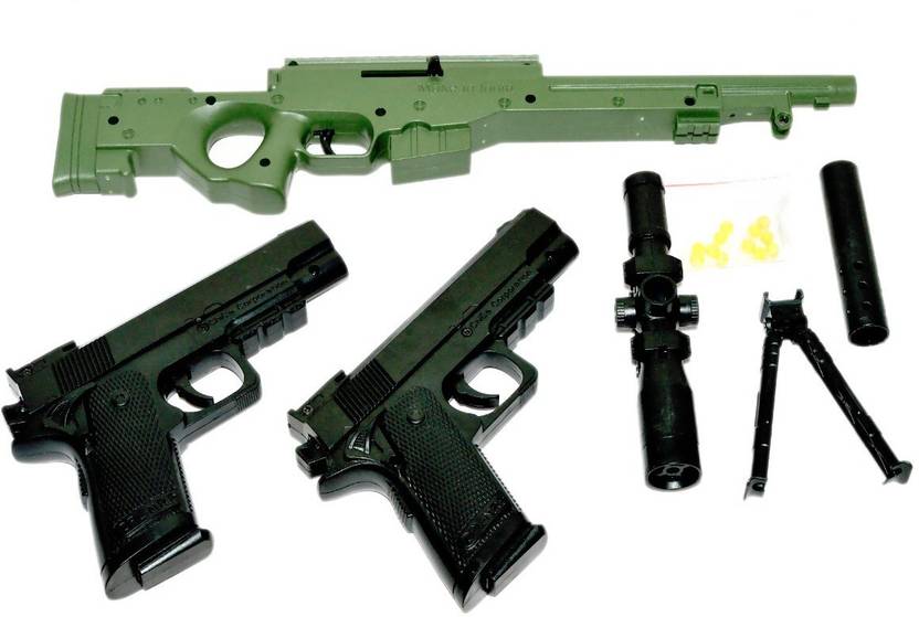 TILLU TIM TIM TOYS MG (Combo of 3 Toy Gun) for Kids with BB Bullets ...