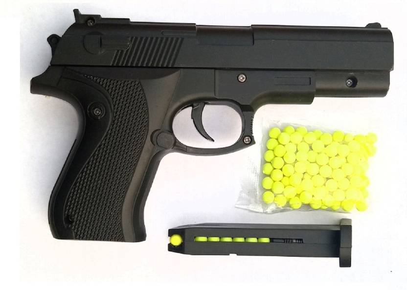 WHEELSQUARE Pull Back Loaded BB Bullet GUN With 100 BB BULLETS Guns ...