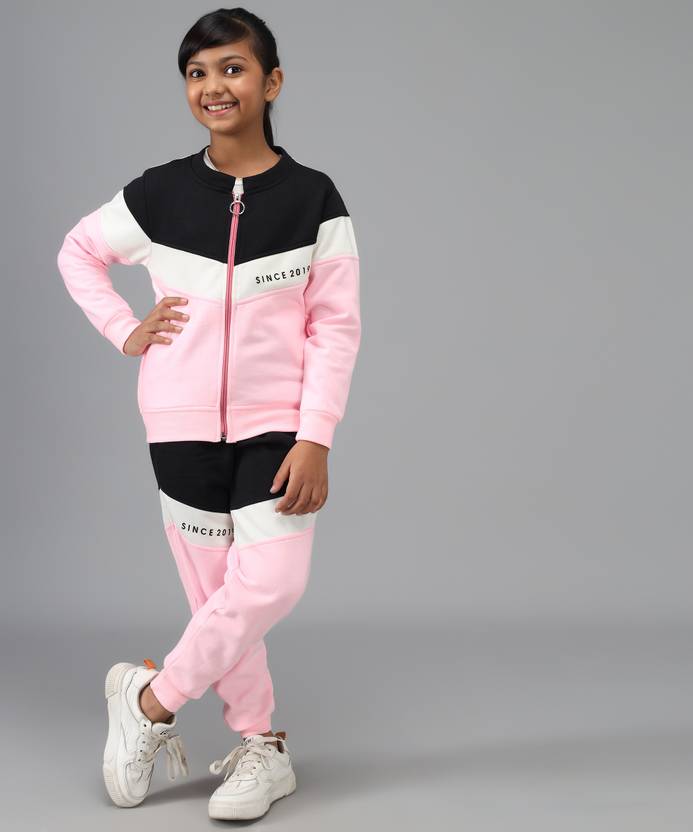 NICK AND JONES Colorblock Girls Track Suit - Buy NICK AND JONES ...