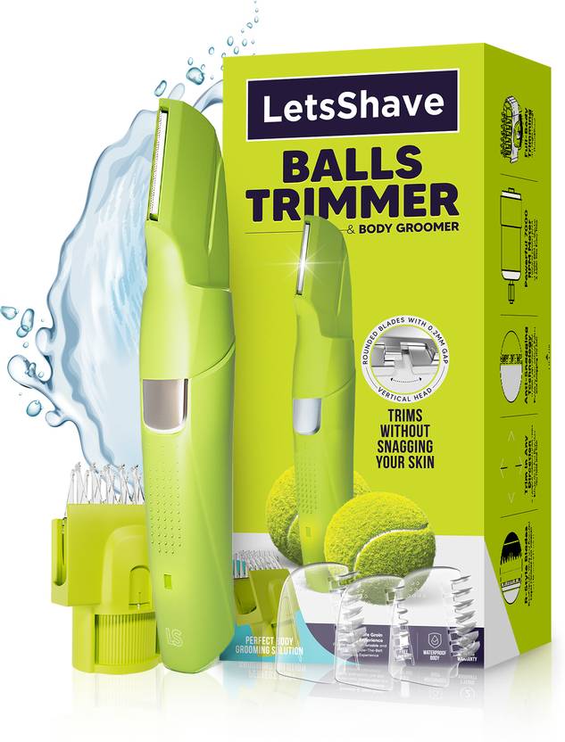 LetsShave Balls Trimmer Fully Waterproof Body Groomer 90 min Runtime 3 ...