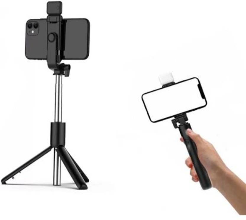 GUGGU TJK_438L_R1S Selfie stick tripod|| with wireless bluetooth remote ...