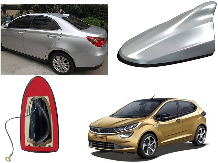 Shop Buy Shark Fin Roof top Signal Receiver AM/FM Antenna, Silver for ...