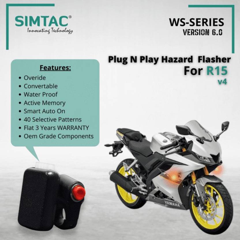 SIMTAC Front, Rear Flasher Indicator Light for Yamaha R15 V4 Price in ...