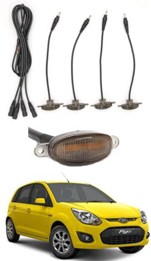 RKPSP 4 LED Front Grill Led Lights Amber Lights DRL For Figo-Ford-2010 ...