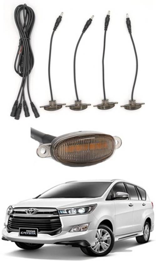 AYW 4 LED Front Grill Led Lights Amber Lights DRL For Innova Crysta ...