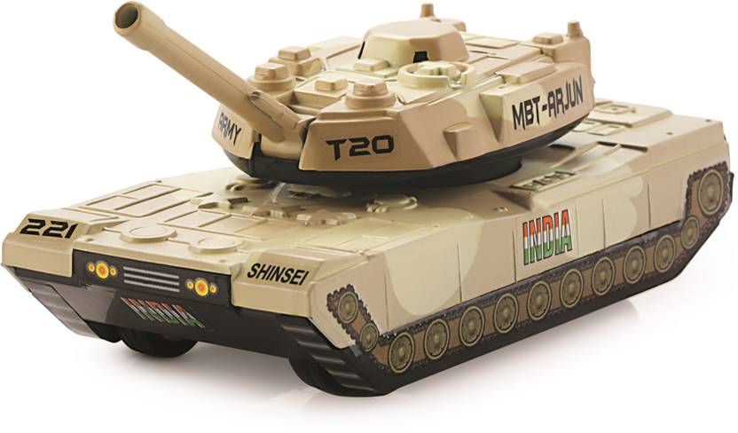 TOYZTREND Battle Tank Indian Army T20 Pull Back Tank Assorted Colors ...