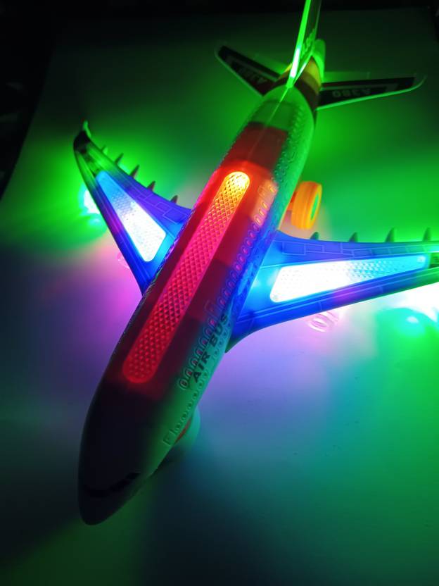 Meesaj Store Airbus A380 Airplane Model Toys Battery Operated Loud ...