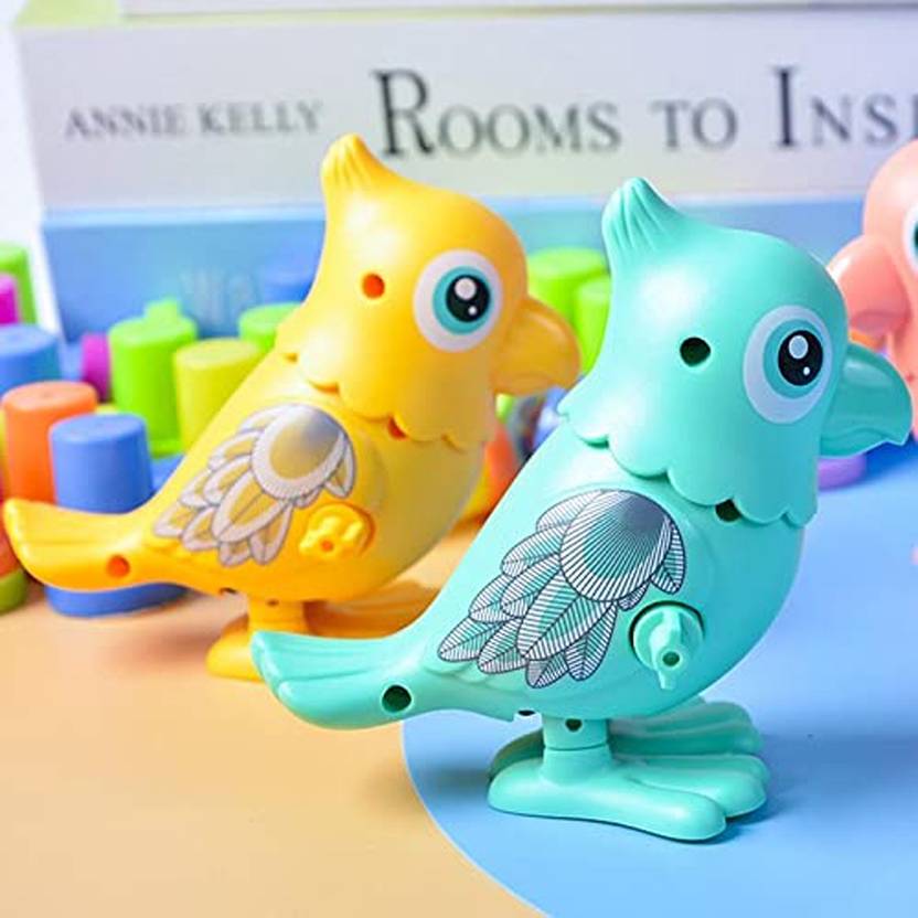 Gomzy Wind Up Parrot Toy for Kids , Jumping Toy Key Operated For Kids ...