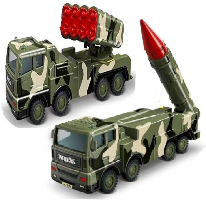 HALO NATION 1:55 Friction Power Metal Amry Military Truck Rocket ...