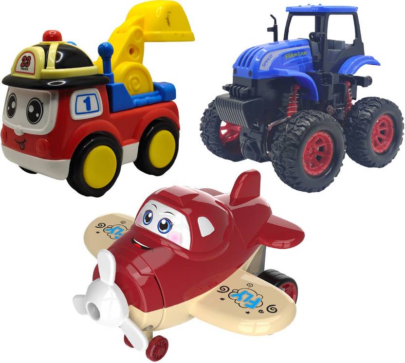 Vaniha Unbreakable Four-Wheel Drive Friction Powered Diecast Toy Set ...