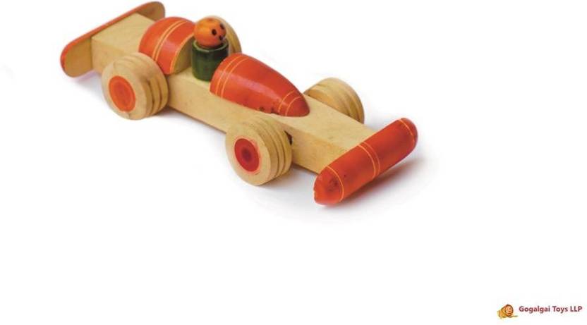 Gogalgai Toys Wooden F1 Race Car Orange - Wooden F1 Race Car Orange ...