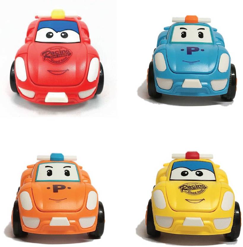 KCCOLLECTION Cartoon Transformation Unbreakable Mini Robot Racing ...