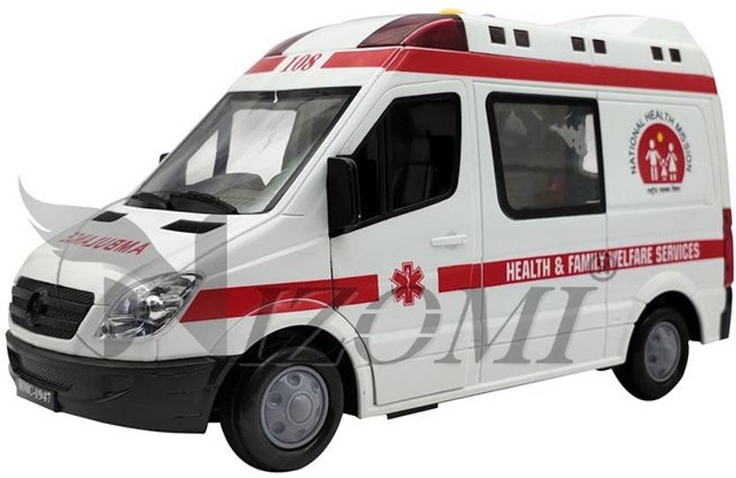 RutuFF Ambulance Toy Hospital Rescue Model Pull Back Emergency Vehicle ...