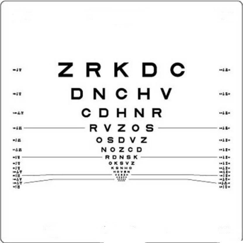 Eyevision Fiber Logmar Chart Vision Test Chart Price in India - Buy ...