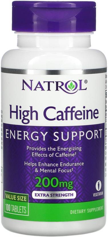 Natrol High Caffeine, Extra Strength, 200 mg, 100 Tablets Price in ...