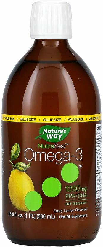 Nature's Way NutraSea, Omega-3, Zesty Lemon , 16.9 fl oz (500 ml) Price ...