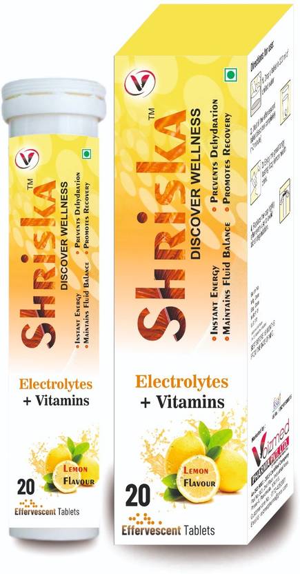 Shriska Electrolyte Effervescent Tablets | Best for Instant Hydration ...
