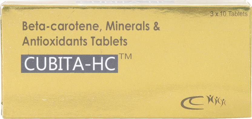 CUBITA HC Beta Carotene Minerals & Antioxidant 30 tablets Price in ...