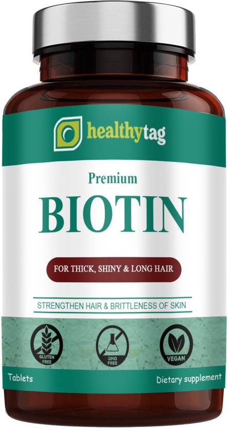 Healthy Tag Biotin Maximum Strength for Hair Skin & Nails Tablets (D93 ...