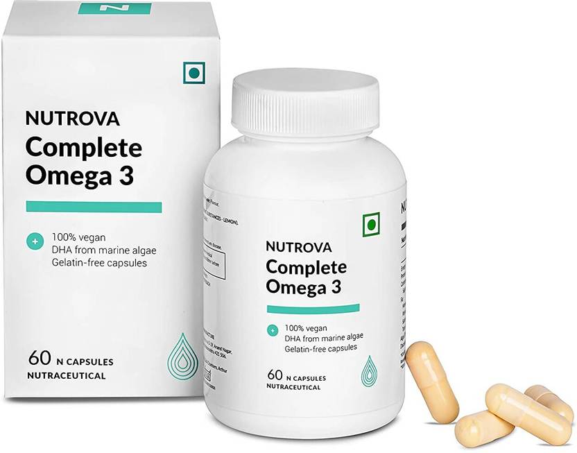 NUTROVA Complete Omega 3 Vegan and Gelatin-Free Capsules For Skin ...