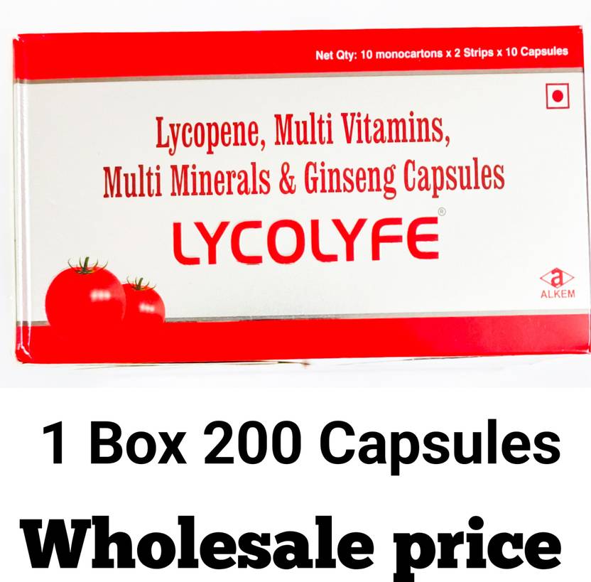 Lycolyfe Lycopene multivitamin multimineral and ginseng capsules Price ...