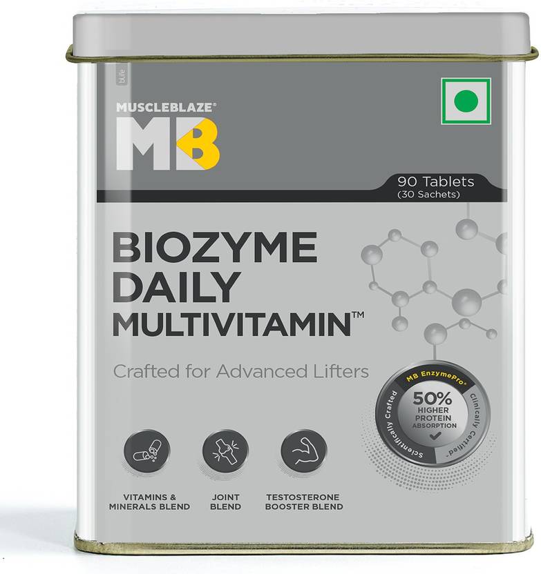 MUSCLEBLAZE Biozyme Daily Multivitamin for Men and Women, 90 Tablets ...