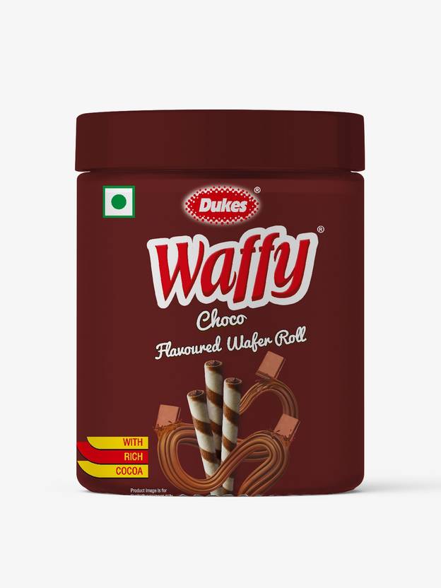 Dukes Waffy Chocolate flavoured Wafer roll Waffles Price in India - Buy ...
