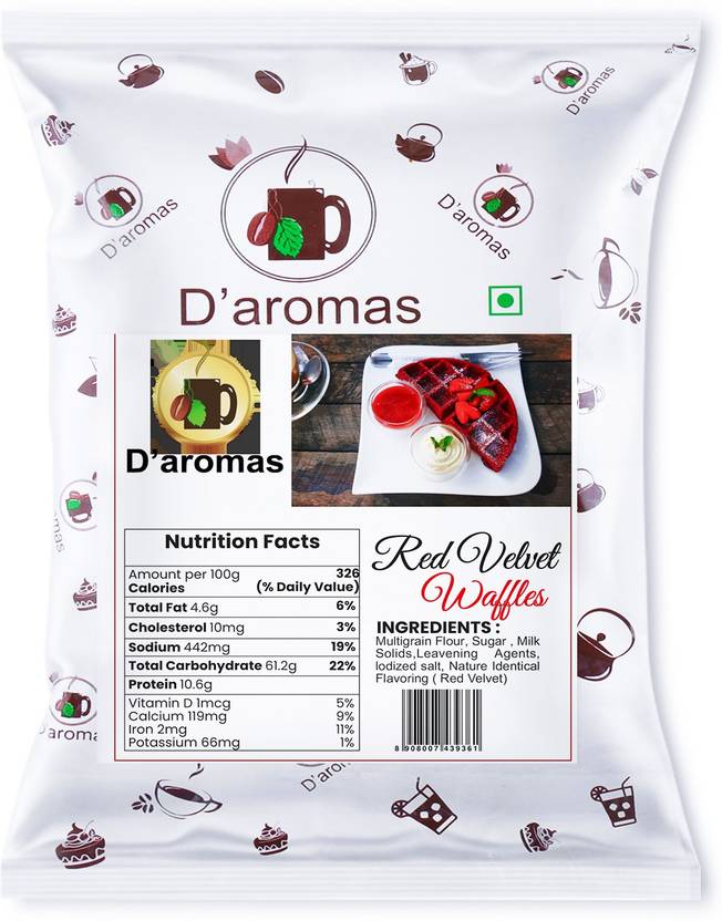 D'aromas RedVelvet Multigrain Waffles Premix I Instant Waffle Mix ...