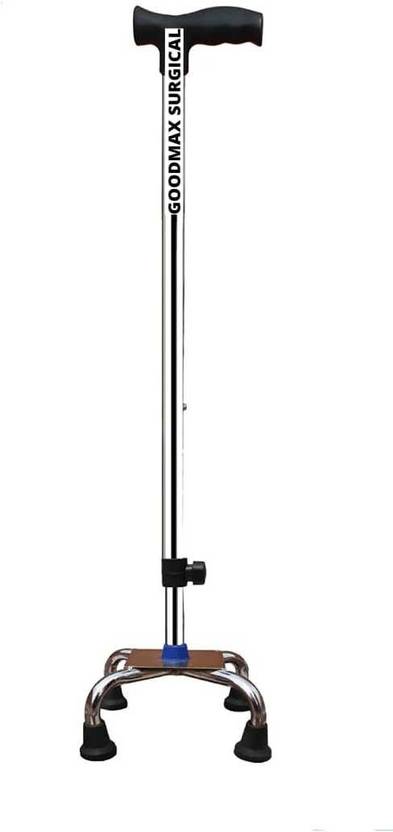 GOODMAX Surgical Chrome Height Adjustable Walking Stick Walking Stick ...