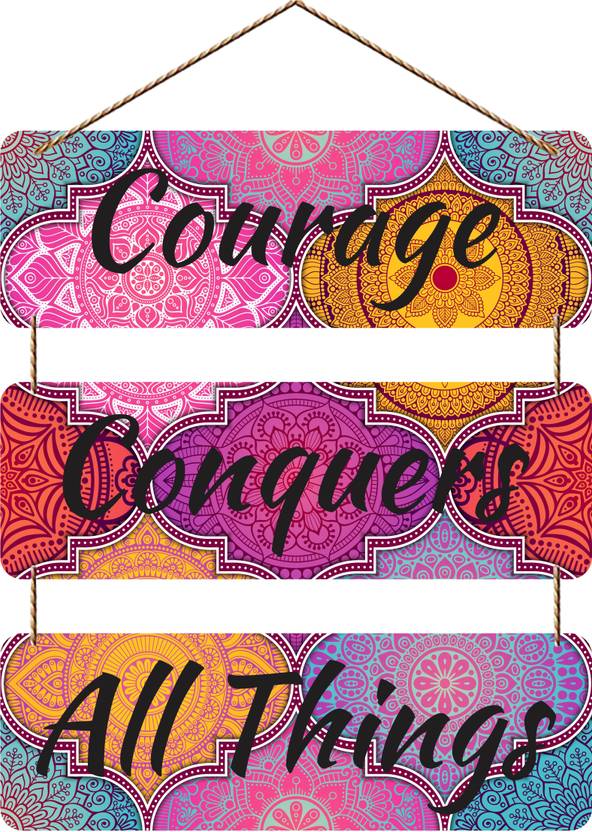Khatu Crafts Courage Conquaers All Things Wall Hanging Price in India ...