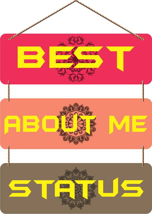 Ankirah Best About Me Status Wall Hanging Price in India - Buy Ankirah ...