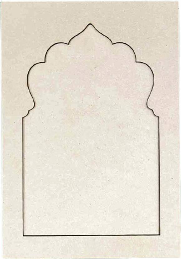 ADIKALA Plain jharokha Mdf Cutout for DIY Art And Craft Pack of 12 ...