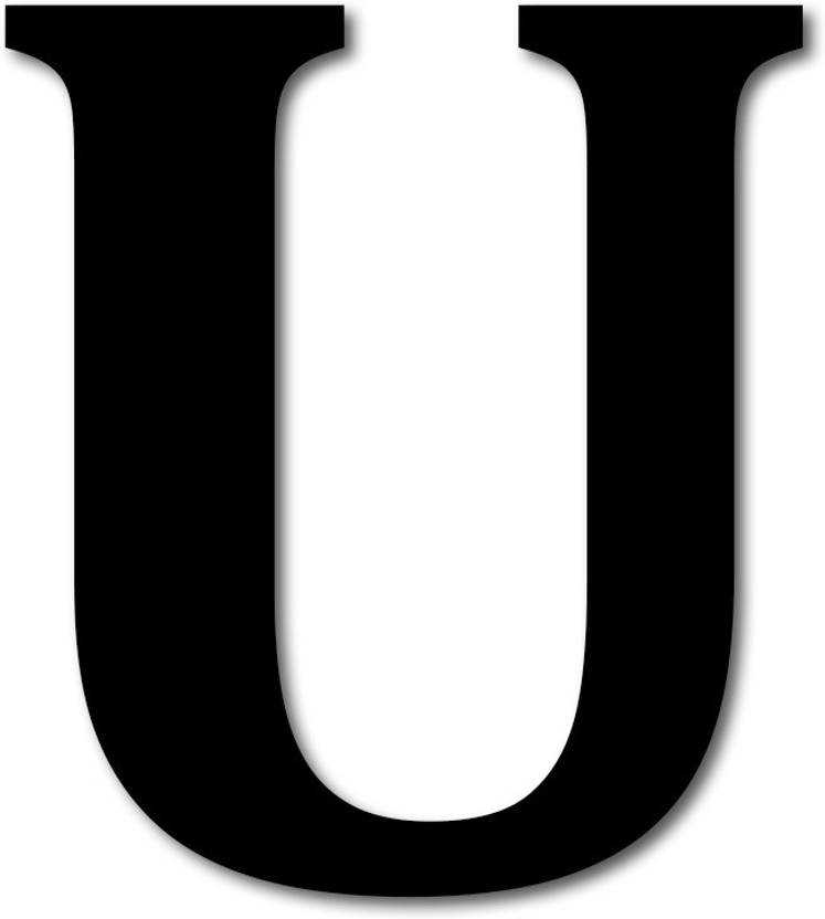 Chalk My Theme 9 Inch Large Wooden Letter U in Black Price in India ...