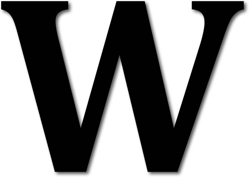 Chalk My Theme 9 Inch Large Wooden Letter W in Black Price in India ...