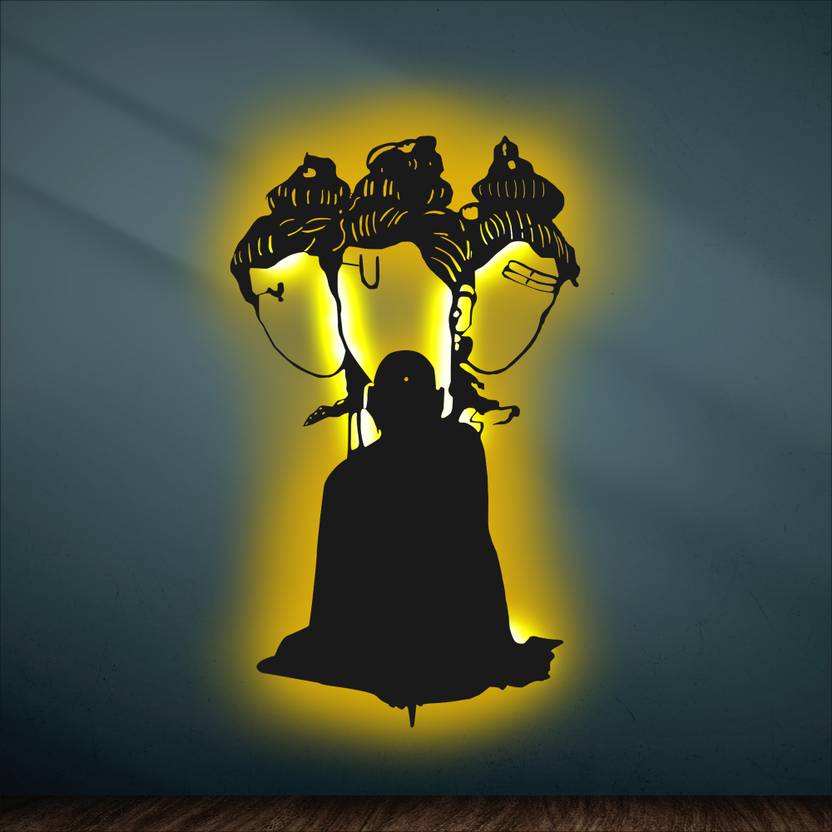 Shree Swami Samarth Gallery Swami Samarth Metal sheet frame with yellow ...