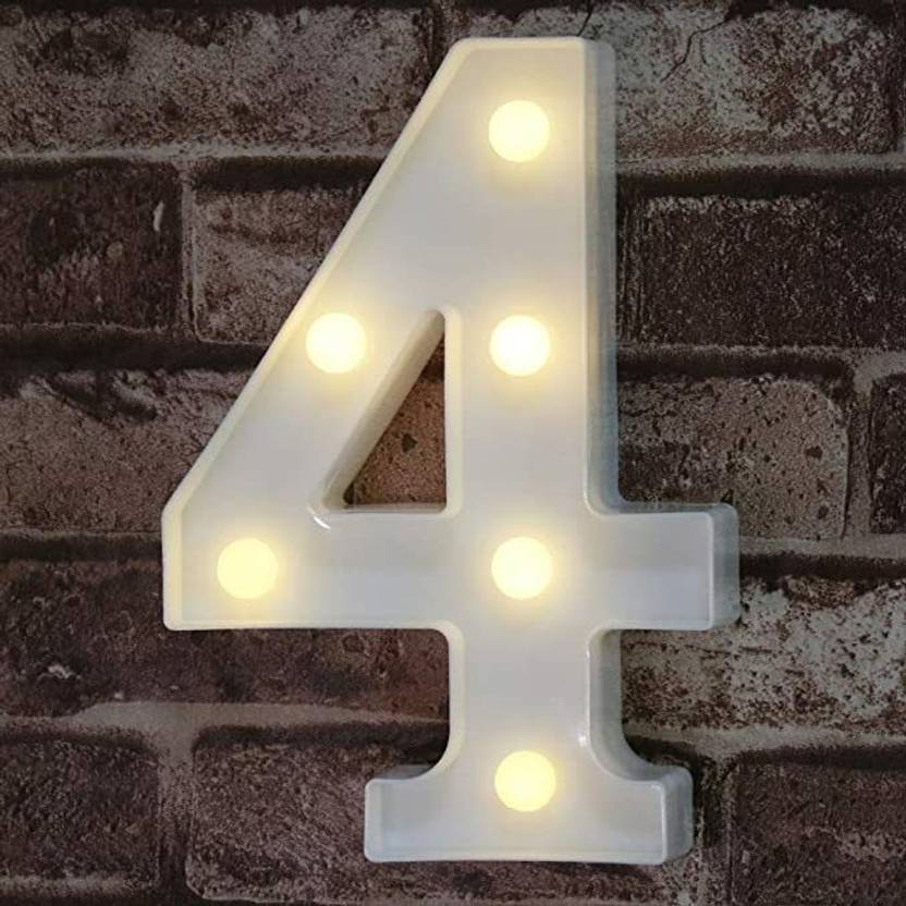 Fun Town Marquee Numbers 4/Four Birthday Decorations, Party Decor ...