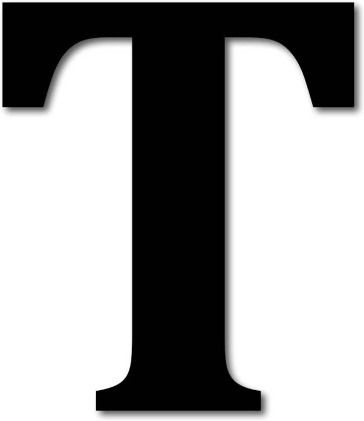 Chalk My Theme 9 Inch Large Wooden Letter T in Black Price in India ...