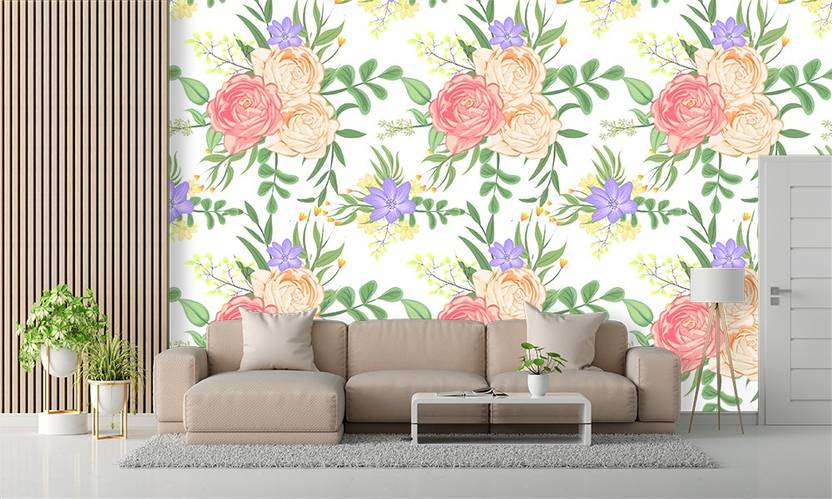 Wallpaper Mart Floral & Botanical Multicolor Wallpaper Price in India ...