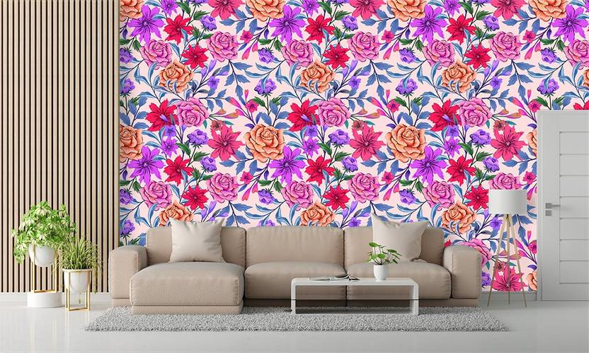 Wallpaper Mart Floral & Botanical Multicolor Wallpaper Price in India ...