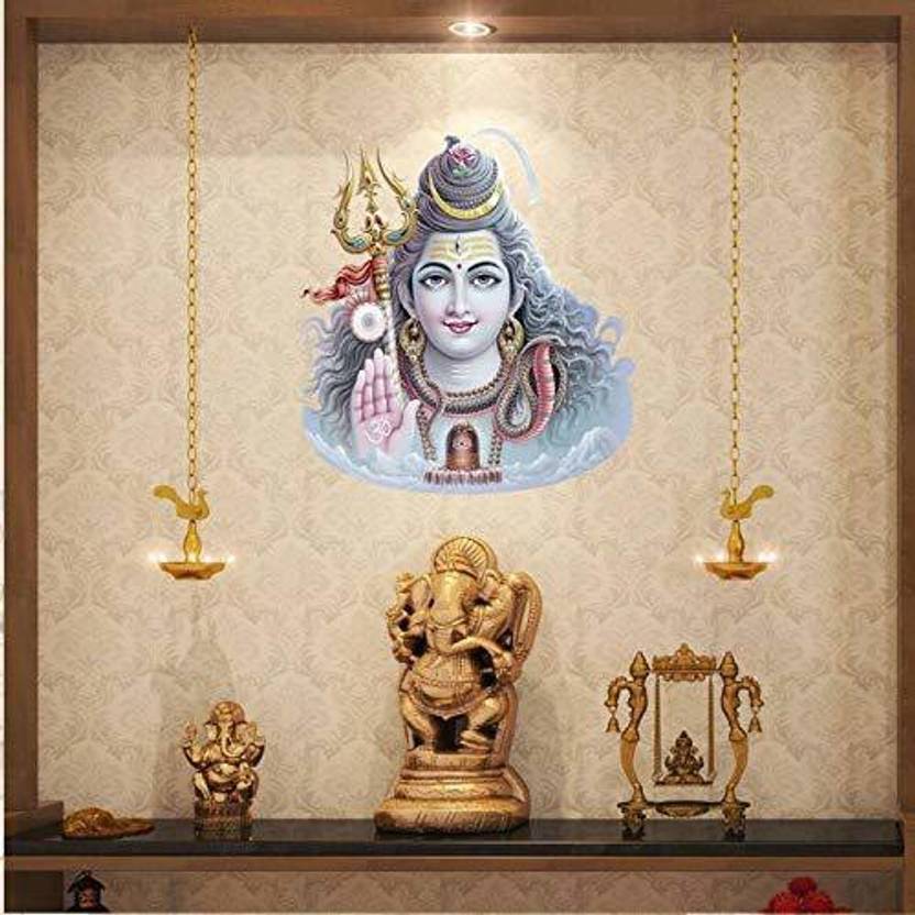 Picniva Mahadev Shiva Goddess Shiv Ji God Wall Sticker For Pooja Ghar ...
