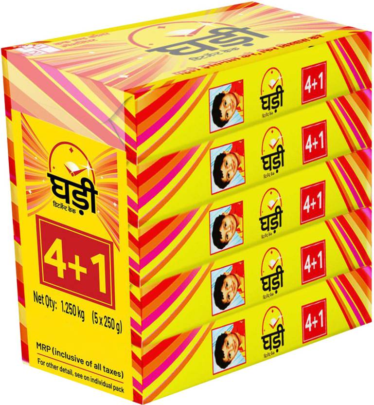 Ghadi Detergent Cake 250 x 5 Detergent Bar Price in India - Buy Ghadi ...