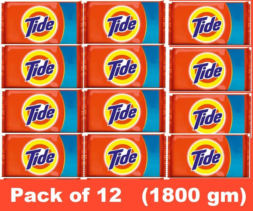 Tide Cleaning Bar Lemon Soap ^^ (Pack of 12) Detergent Powder 1800 g ...