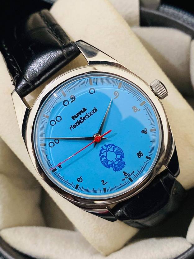 DIXOT HMT Gandaberunda Kannada Numerals Blue Dial Mechanical 17Jewels ...