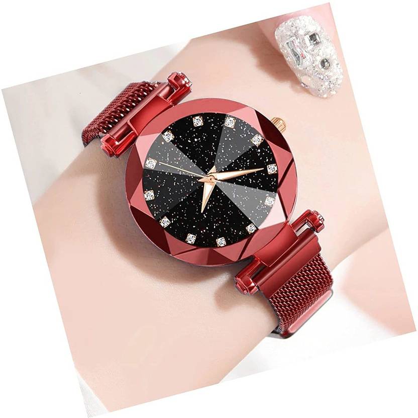 DKERAOD watches Pack of 1 Diamond Dial Magnetic Girls Watch Strap ...