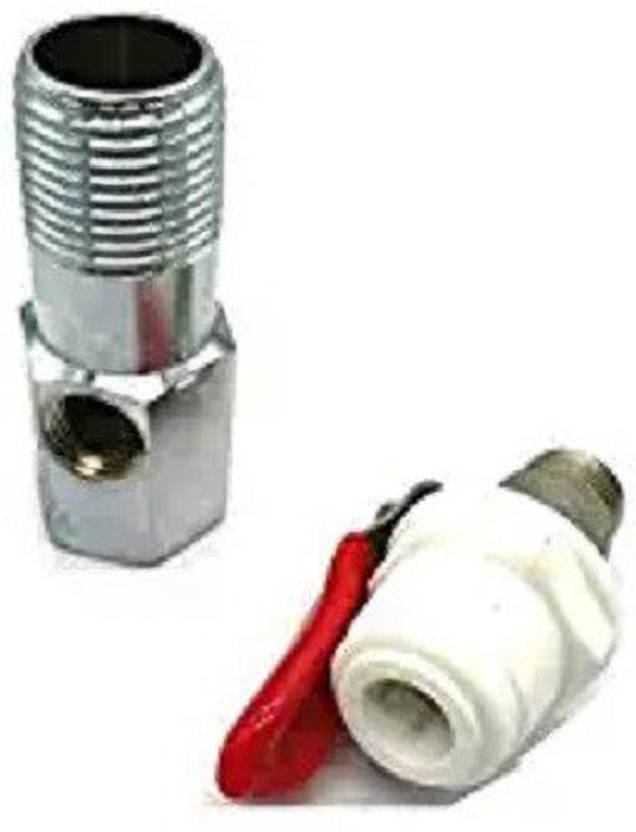 AQUA WATER Steel Inlet +Valve/Connector Ro/Uv/Water Filter Purifier 3/8 ...