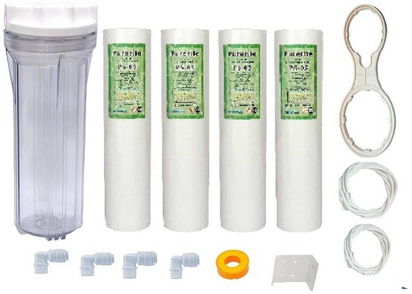 KRPLUS 10'' inch Transparent Pre Filter Housing with Spun Filter and ...