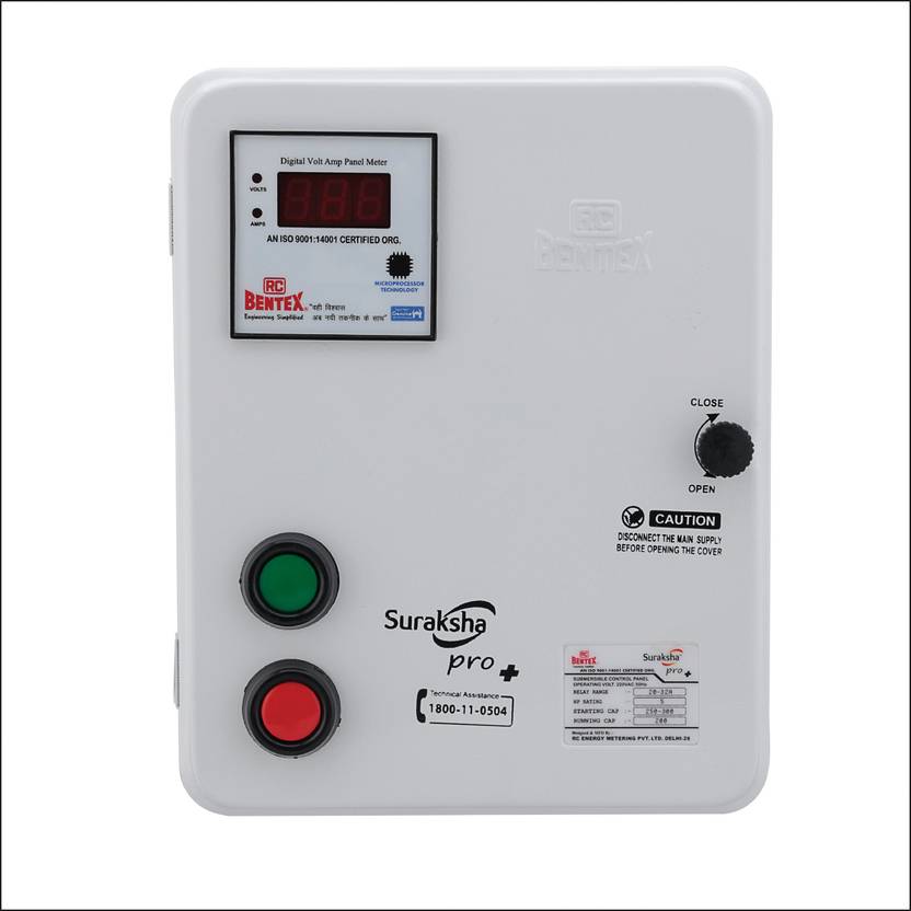 RC BENTEX Suraksha Pro Plus Submersible Control Panel 5 HP 20-32 A ...